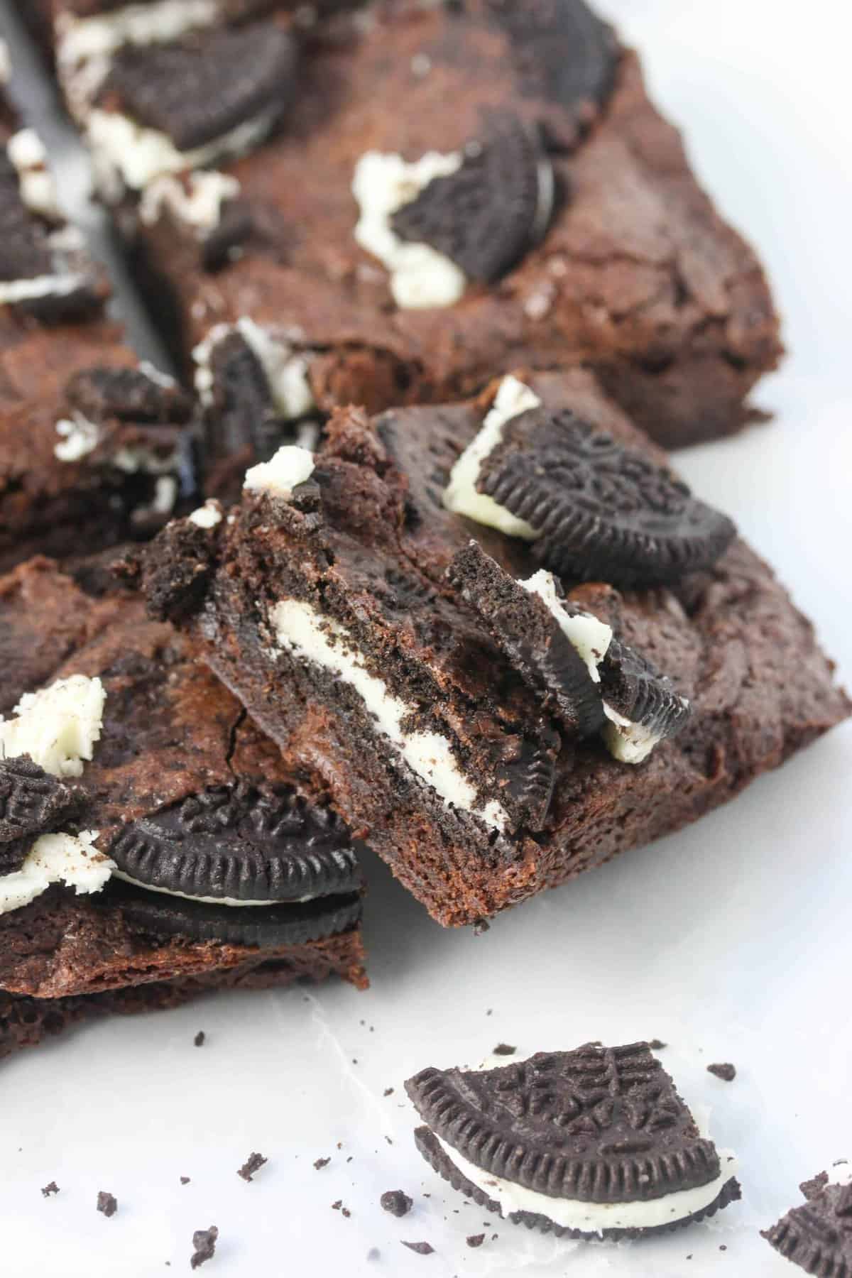 The BEST Homemade Oreo Brownie Recipe (+ Video!)