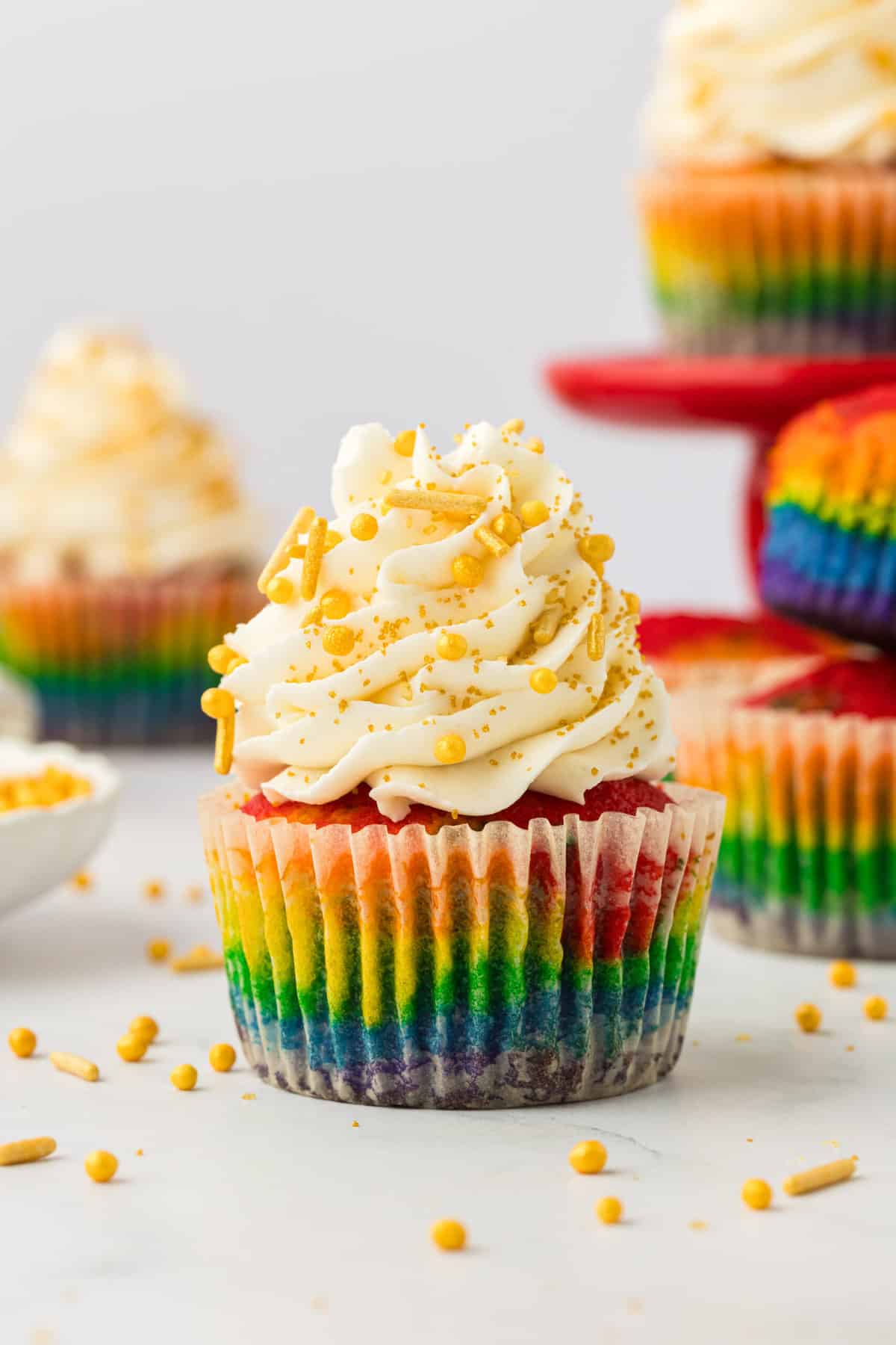 Rainbow Cupcakes Recipe Rainbow Buttercream Cupcakes
