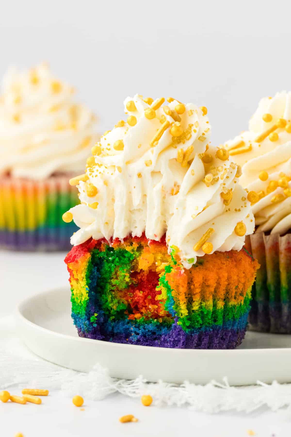 Rainbow Velvet Cupcakes