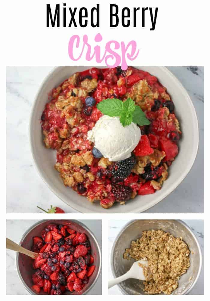 Easy Mixed Berry Crisp (Fresh or Frozen Berries)