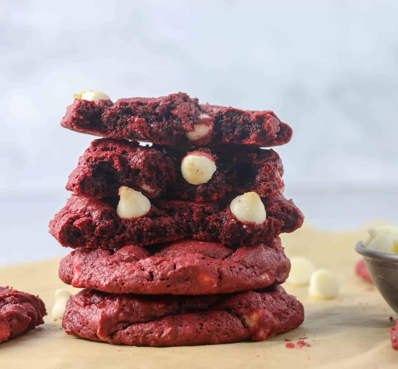 White Velvet Cookies Easy Red Velvet Cookies With White Chocolate