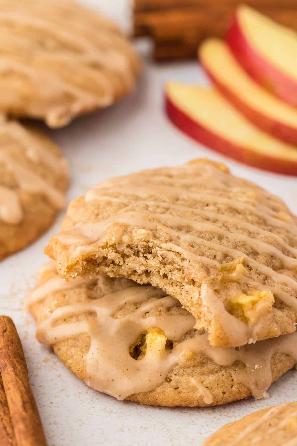 Glazed Apple Cider Cookies -Soft And Chewy! (+video!)