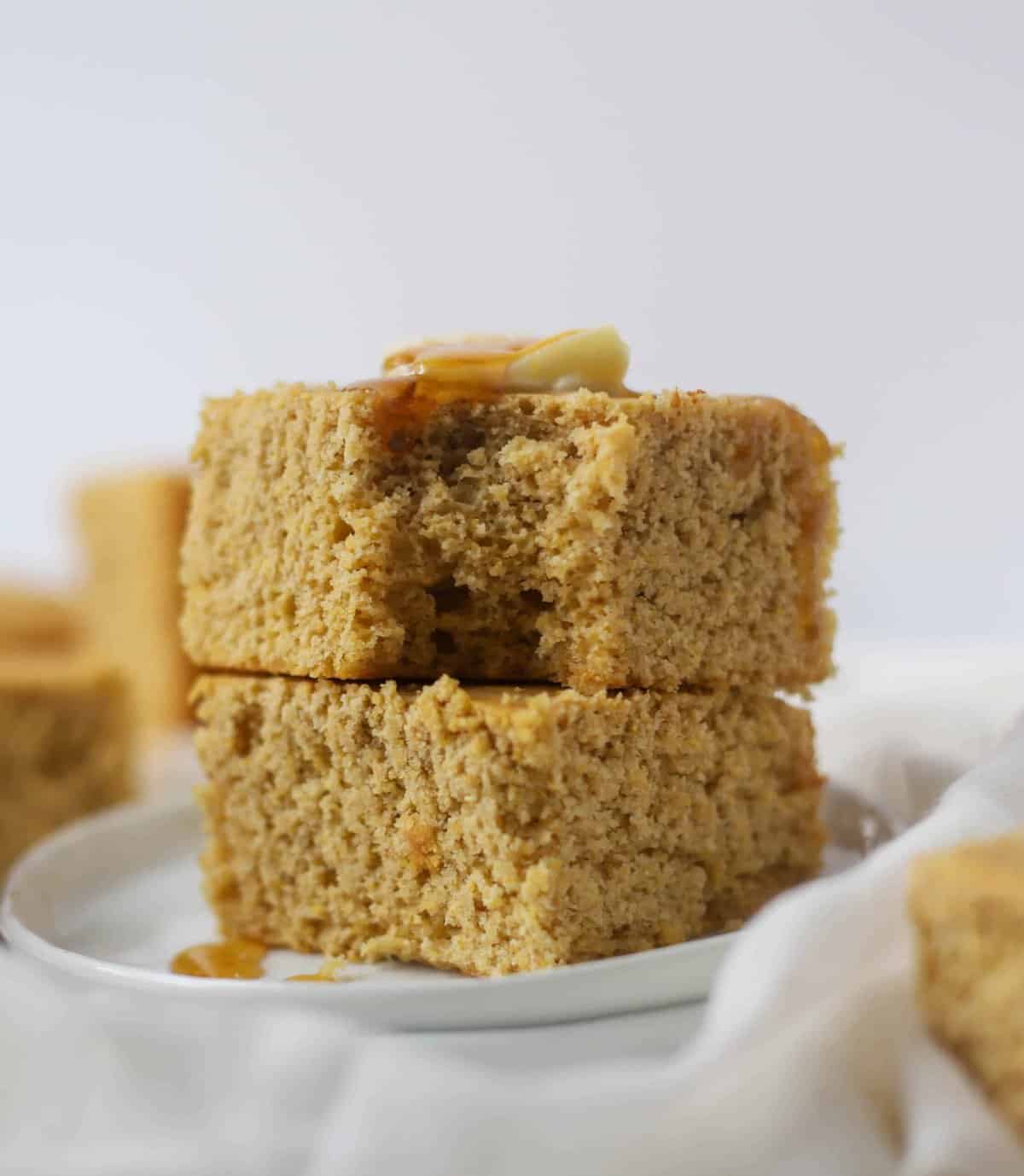 Whole Wheat Cornbread (Healthy, No Eggs, Dairy Free!)