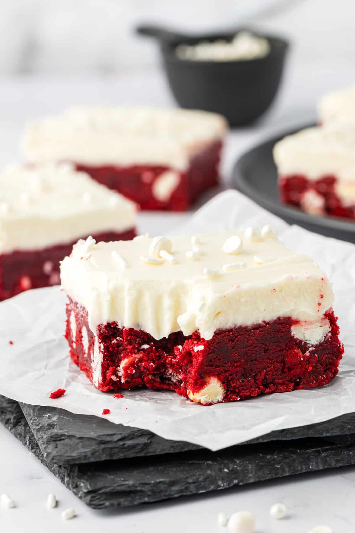 Best Red Velvet Bars (with cream cheese frosting!)