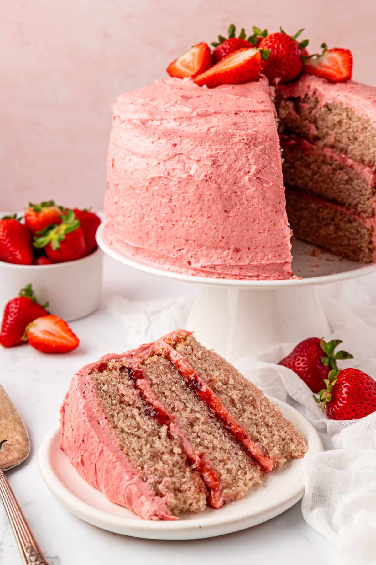 The Ultimate Strawberry Layer Cake Recipe!!!