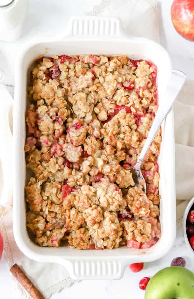 Apple Cranberry Crisp (Made In One Bowl!) - Boston Girl Bakes