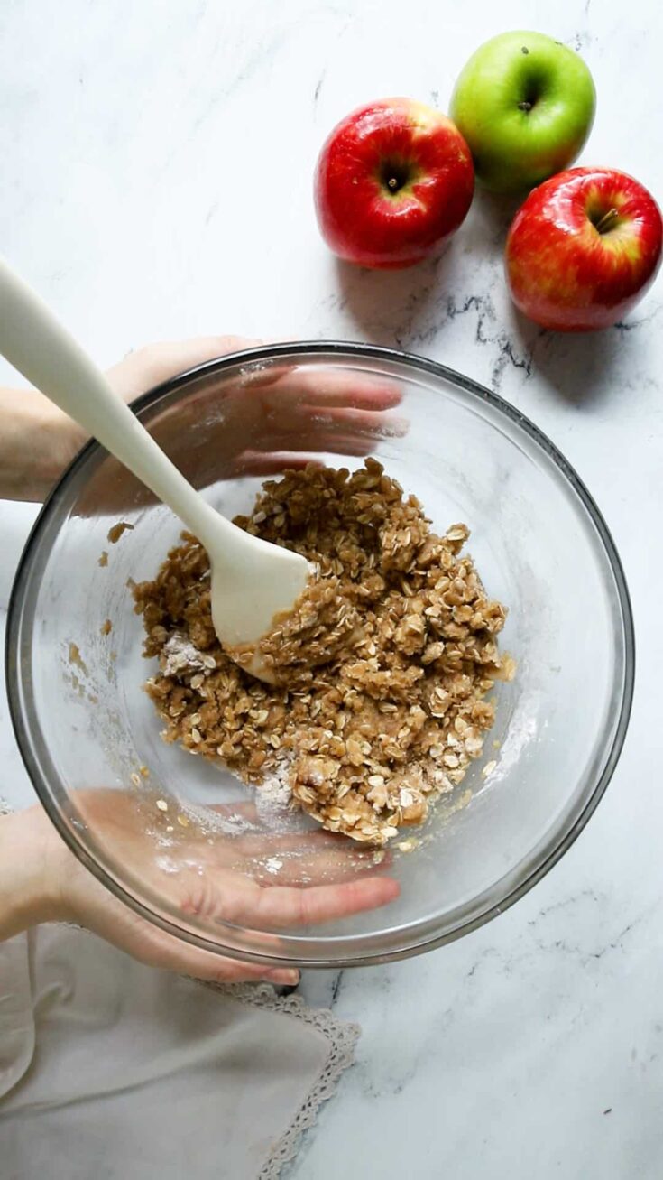 Apple Cranberry Crisp (Made In One Bowl!) - Boston Girl Bakes