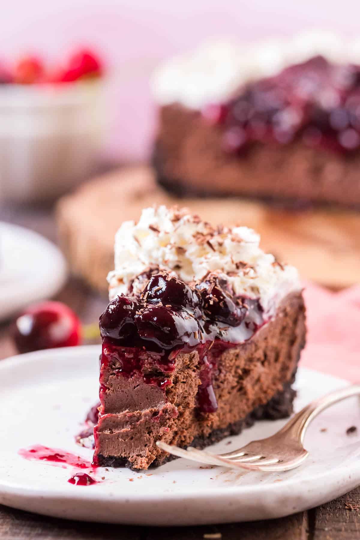 Black Forest Cheesecake (No Water Bath) - Boston Girl Bakes