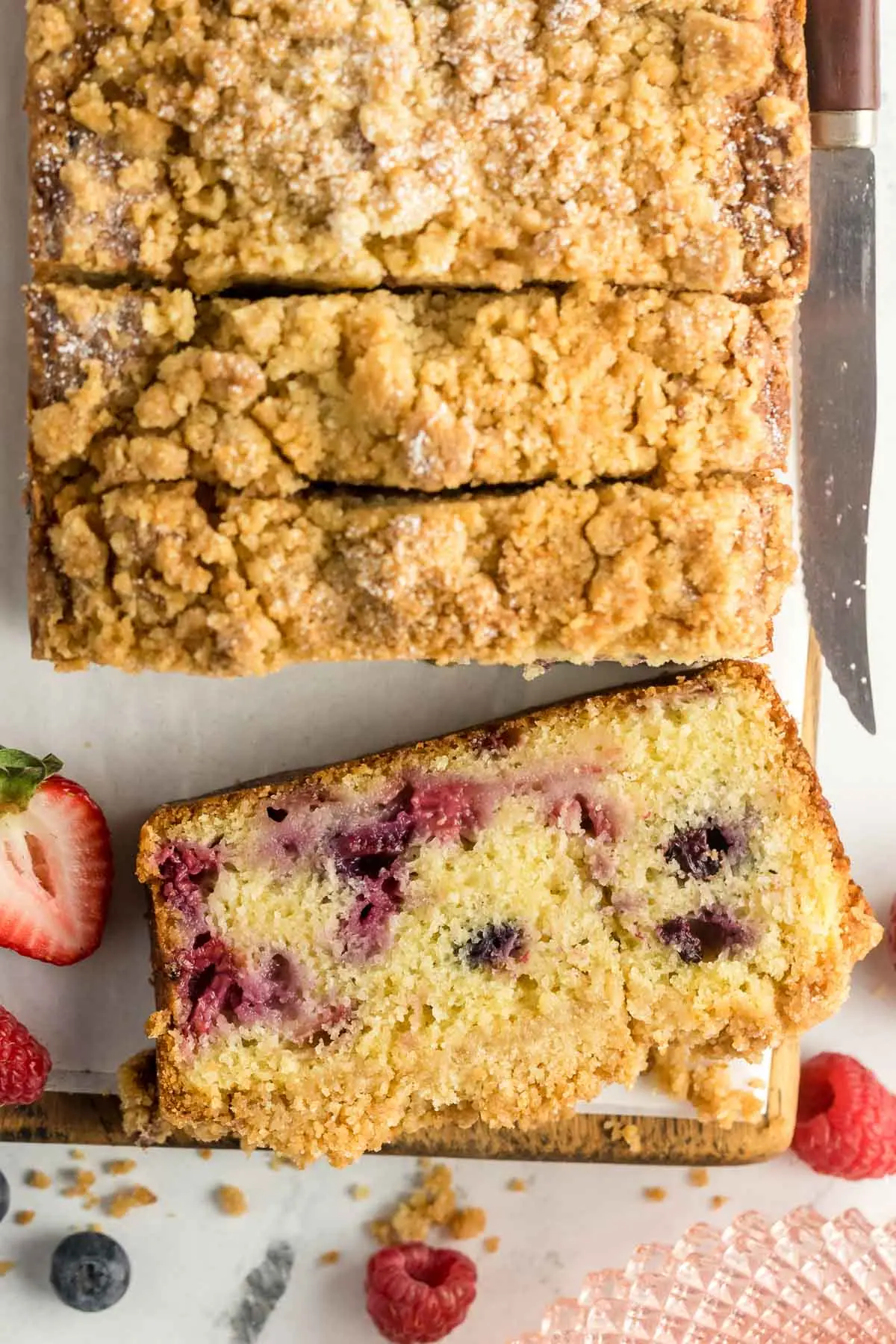 Mixed Berry Quick Bread (with Lemon Crumble!) - Boston Girl Bakes