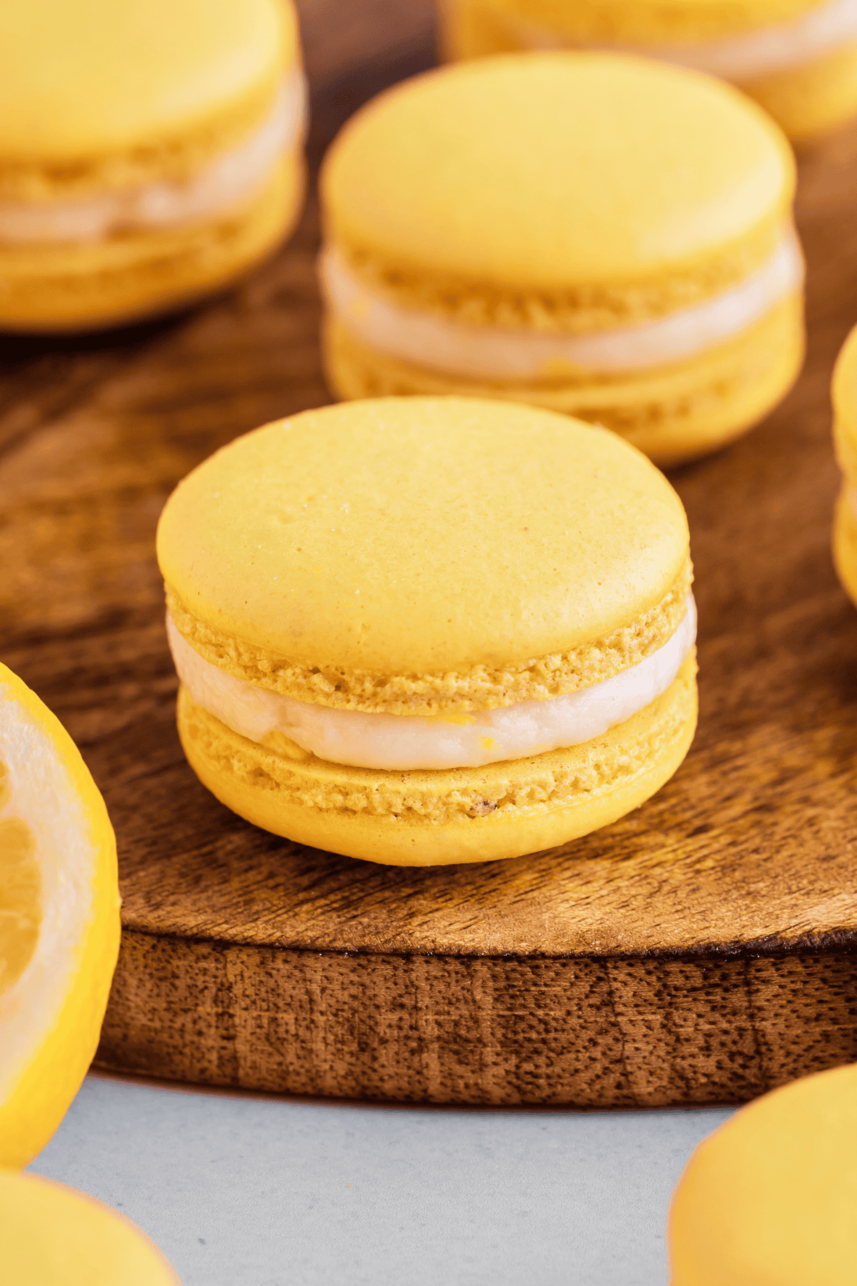 Lemon Macarons (Filled With Lemon Frosting and Lemon Curd!)