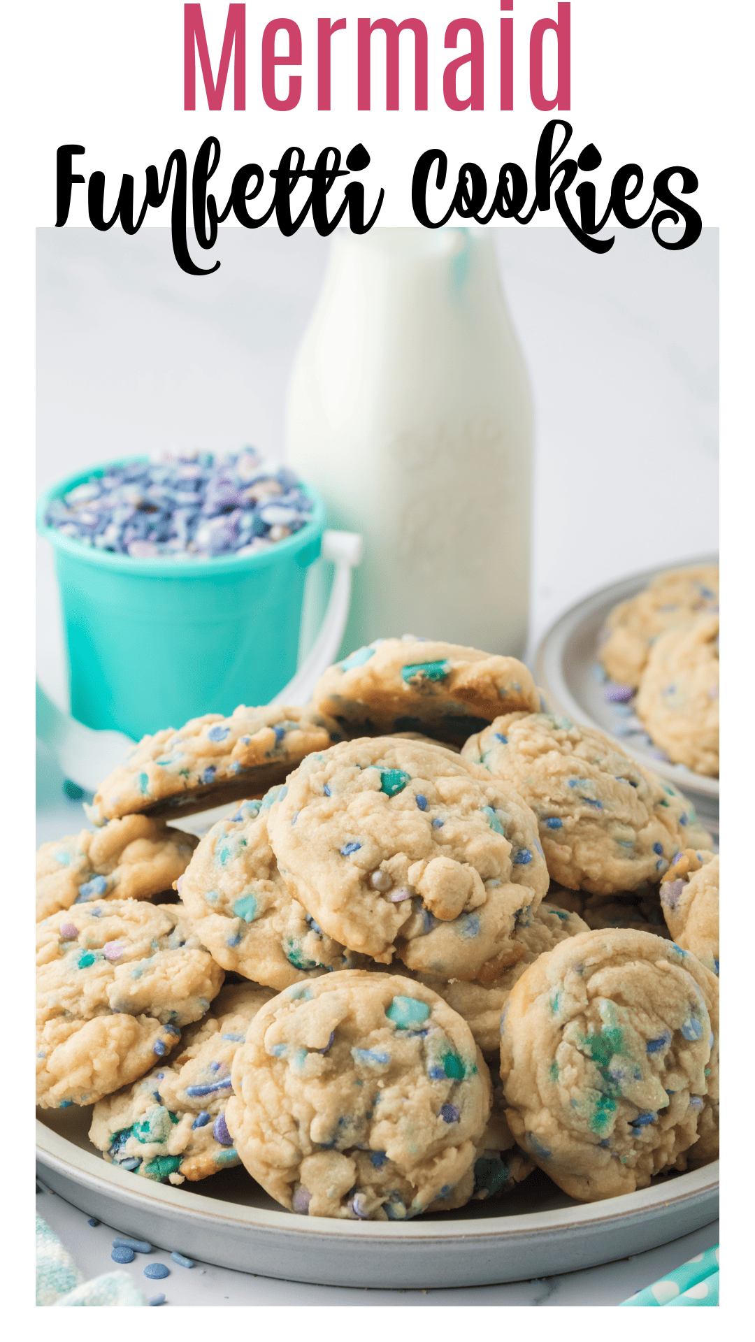 Mermaid Funfetti Cookies - Boston Girl Bakes