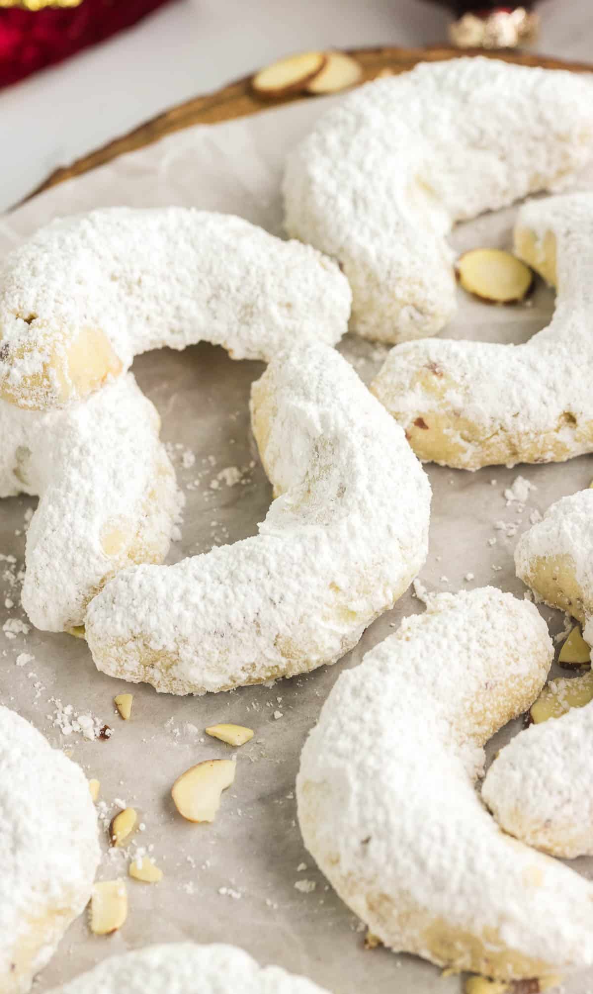 Almond Crescent Cookies - Boston Girl Bakes