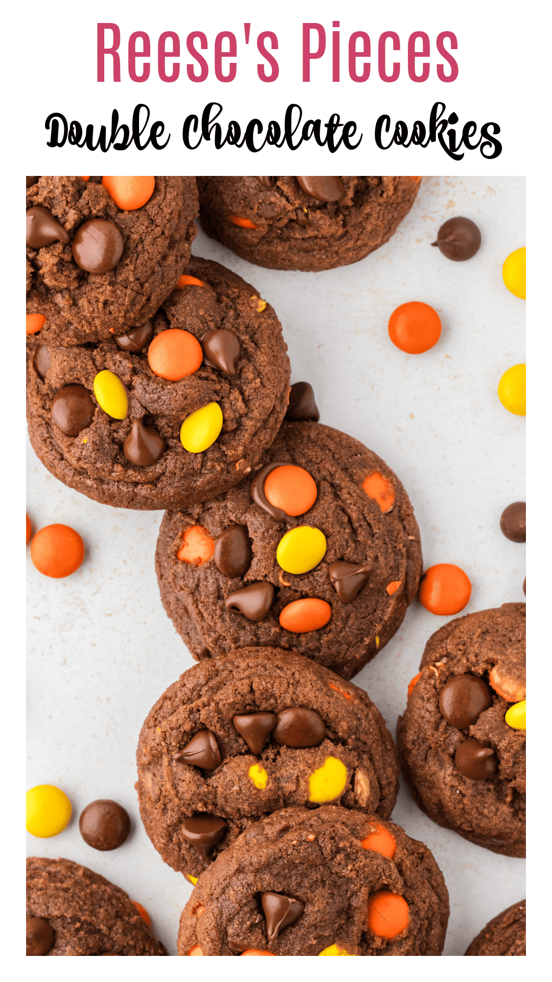 Reese's Pieces Double Chocolate Cookies