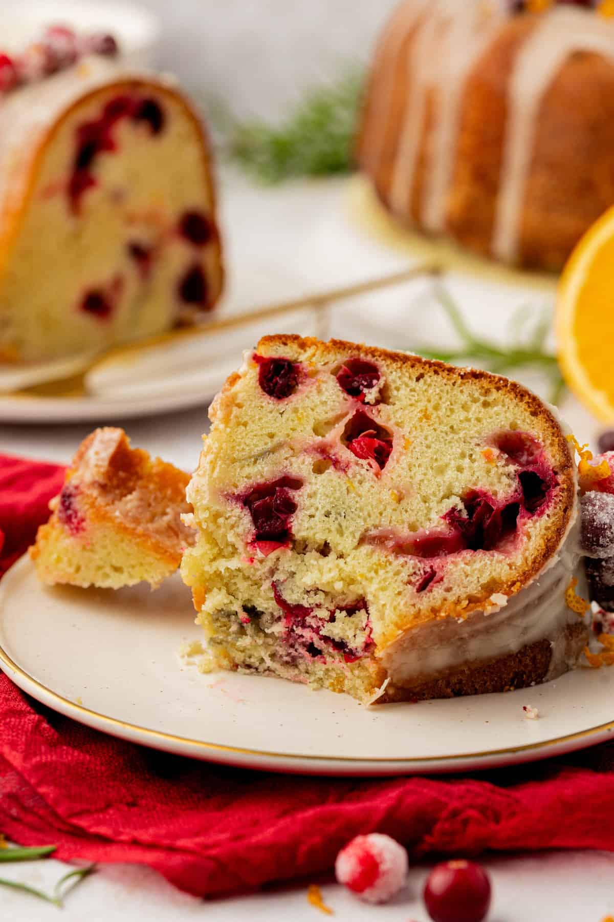 Best Orange Cranberry Bundt Cake Recipe (with sour cream)