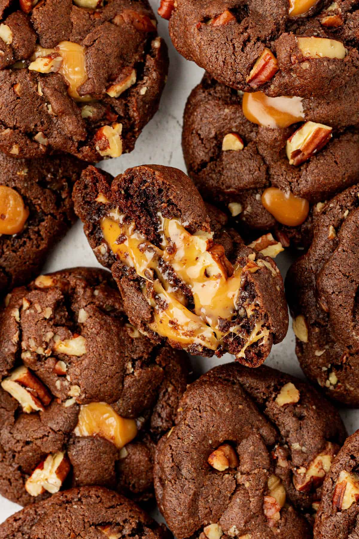 Peanut Butter Toffee Turtle Cookies