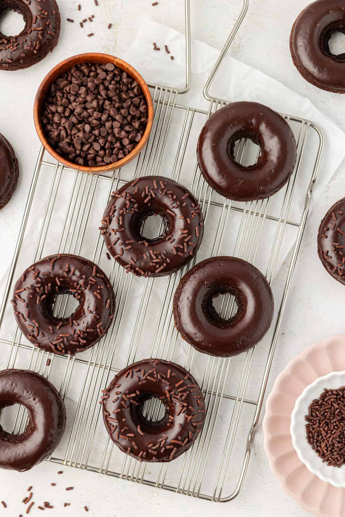 Perfect Baked Chocolate Donuts (+ chocolate glaze!)