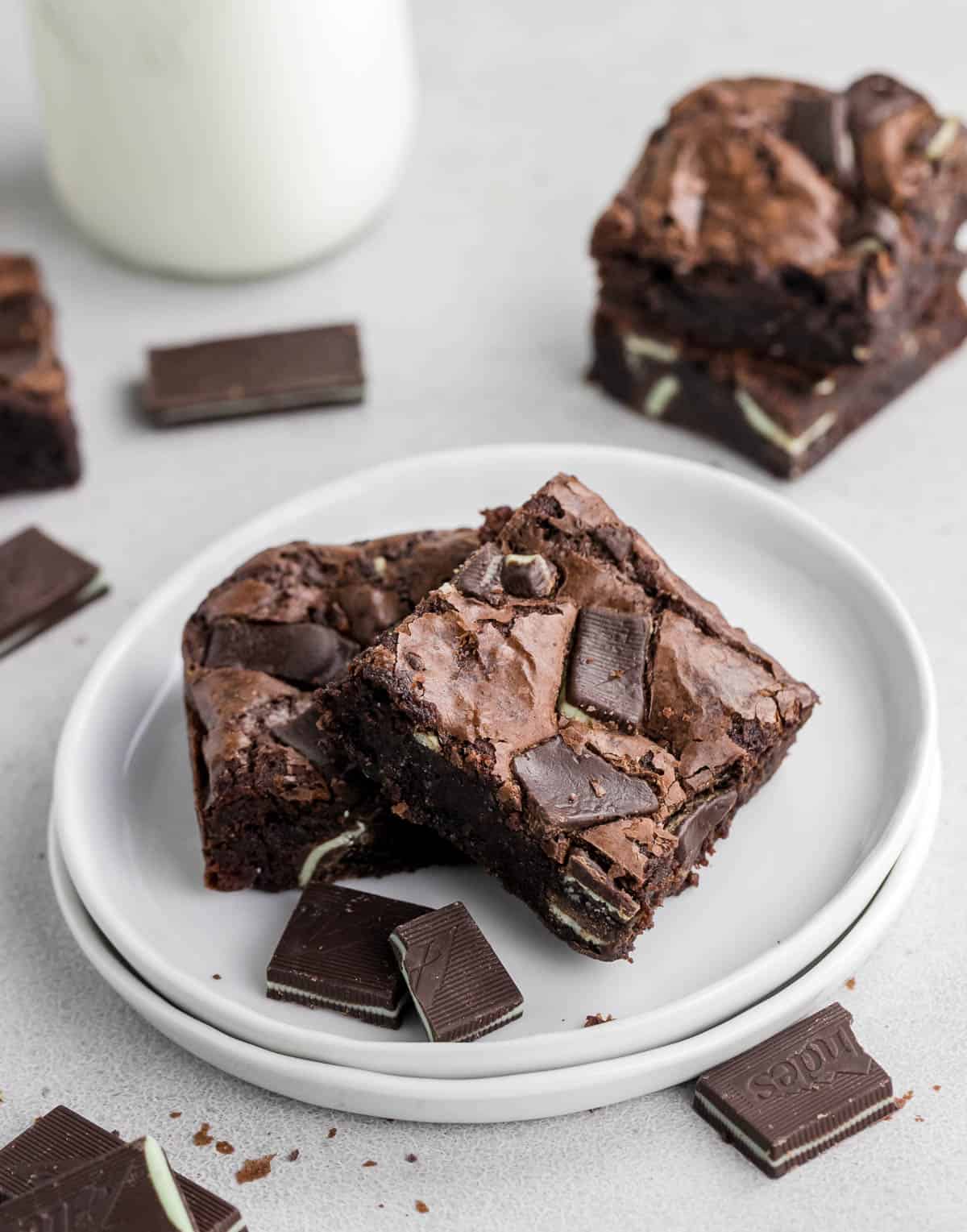 Easy Andes Mint Brownies Recipe (Super Fudgy!)