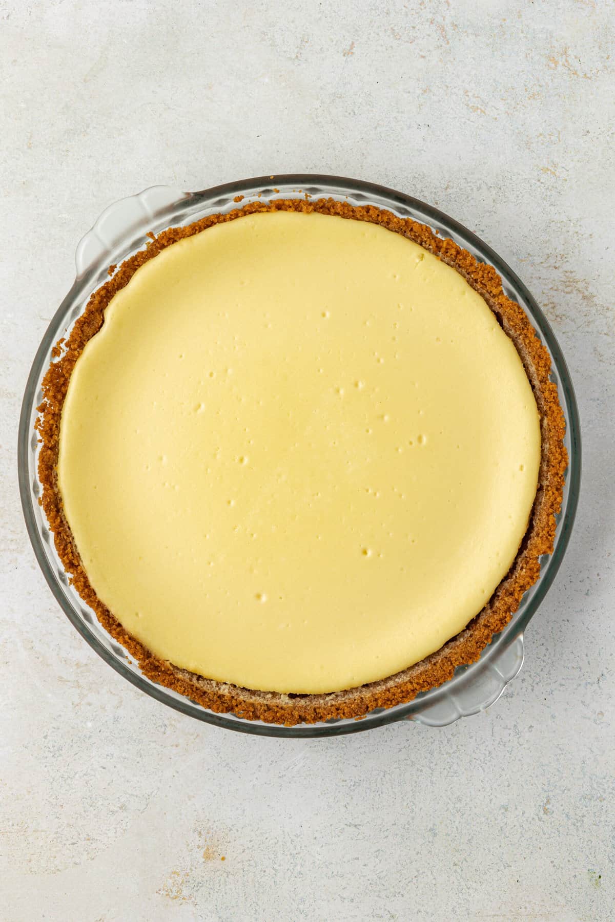 Easy Cheesecake Pie Recipe (No Water Bath!) +video!