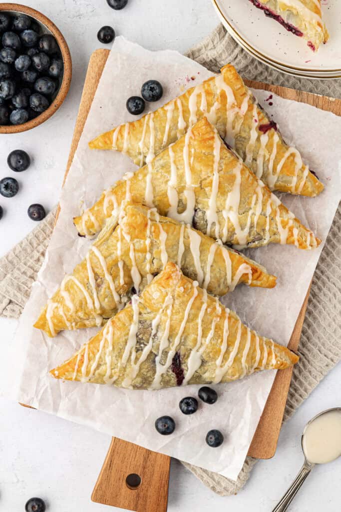Easy Blueberry Turnovers Recipe (with vanilla icing)