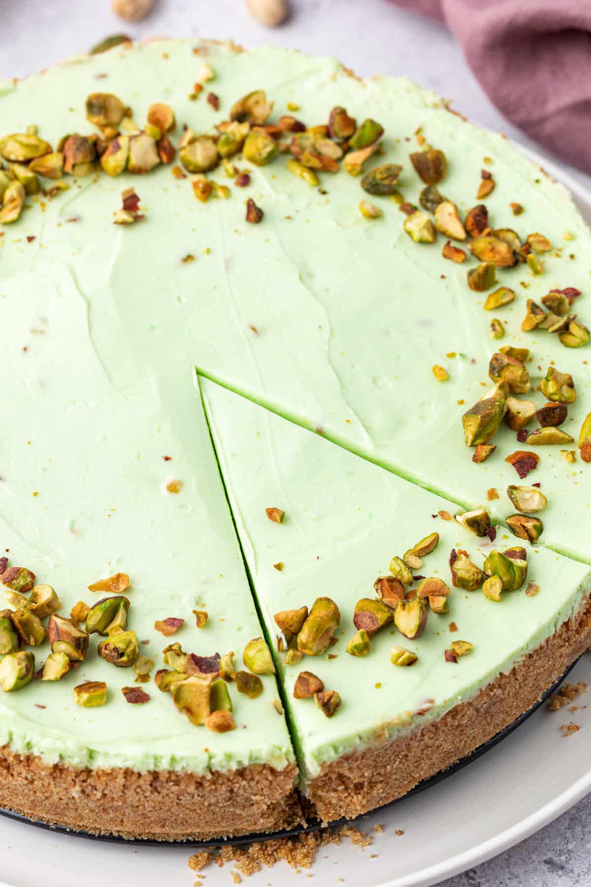 Easy No Bake Pistachio Cheesecake Recipe