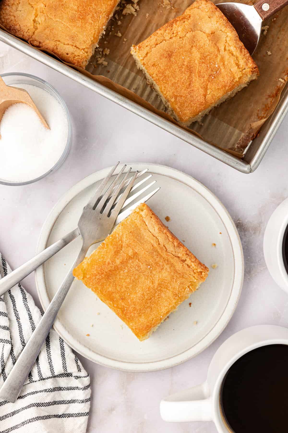 Easy Butter Cake Recipe (Made In A Square Pan!)