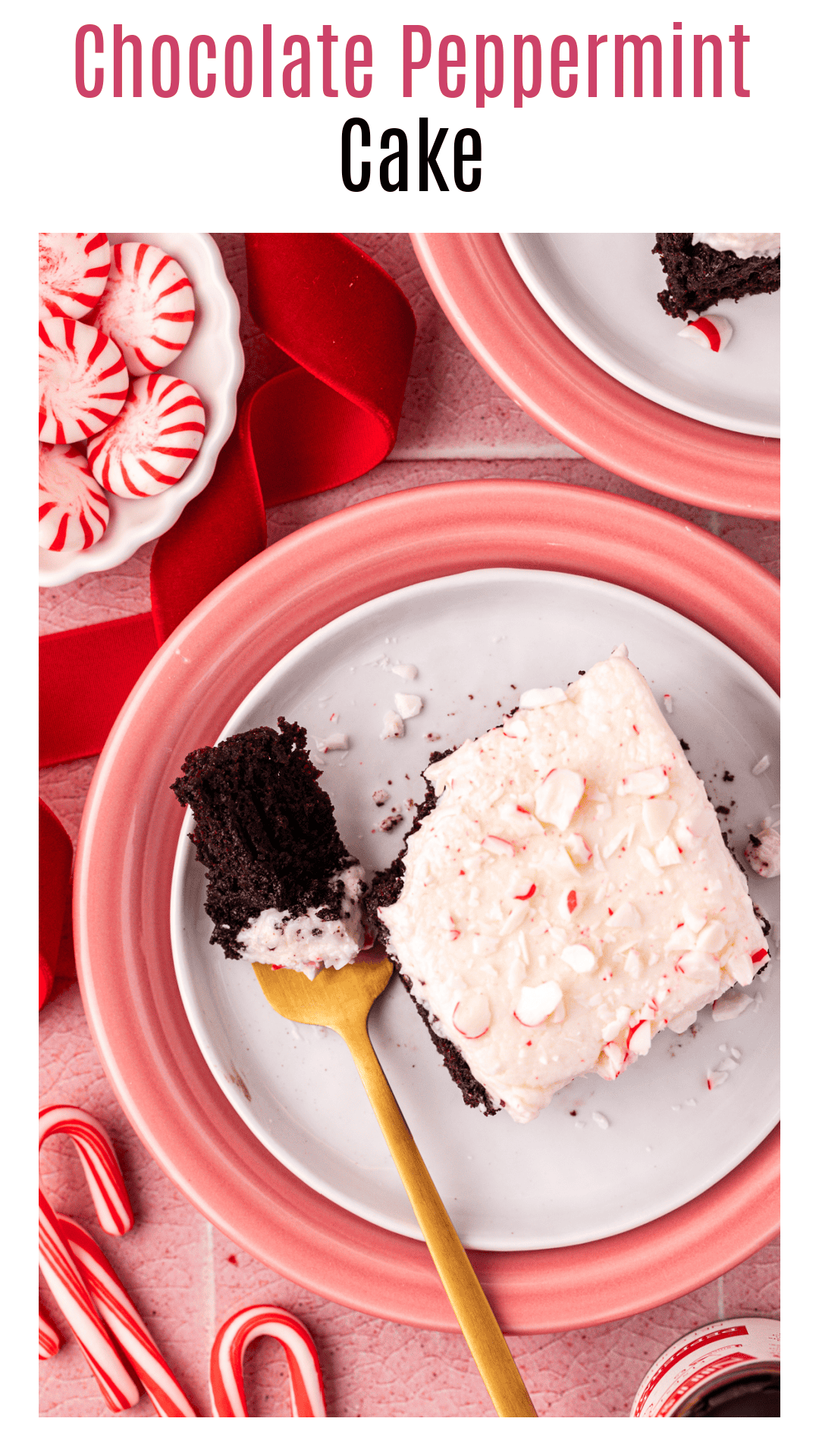 Best Chocolate Peppermint Cake (easy sheet cake!)