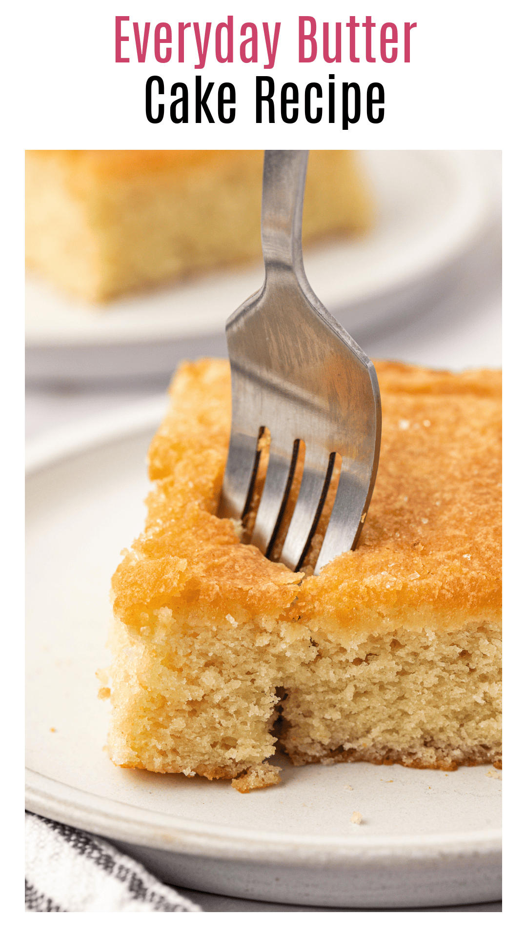 Easy Butter Cake Recipe (Made In A Square Pan!)
