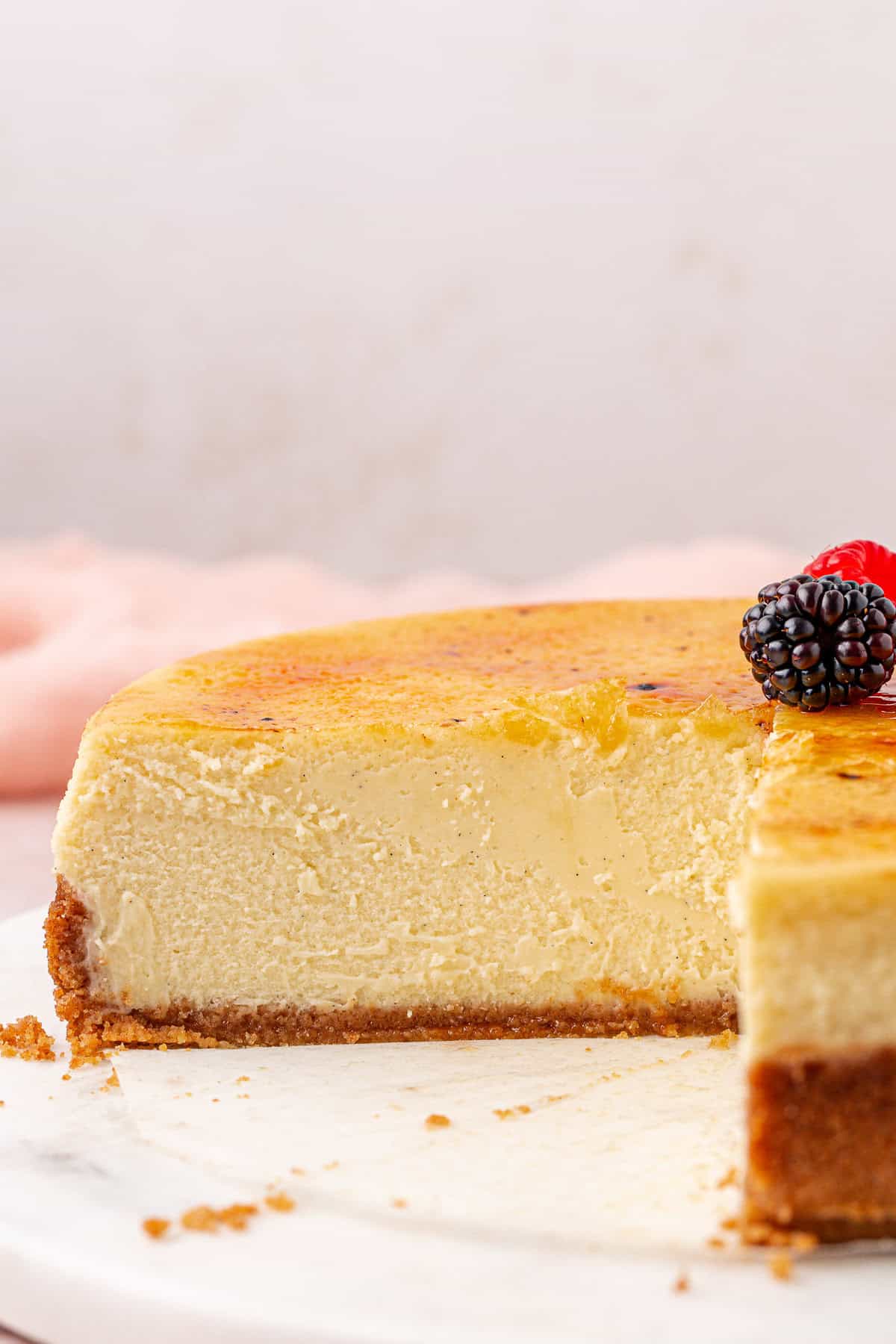 Creme Brulee Cheesecake Recipe (+ Video!))