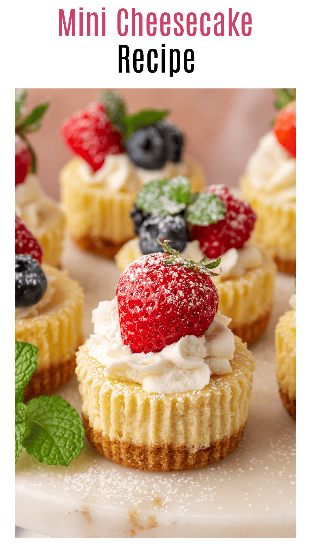 Easy Mini Cheesecake Recipe (New York Style!)