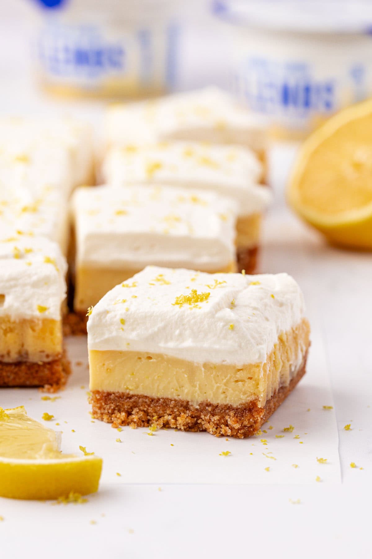 Lemon Pie Bars Recipe (with graham cracker crust)