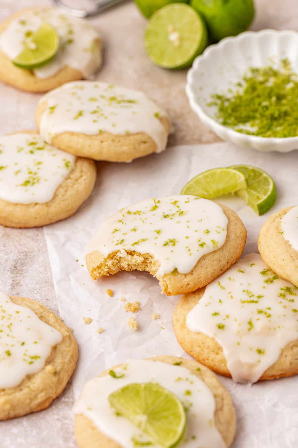 Easy Key Lime Cookies Recipe (with lime glaze!)