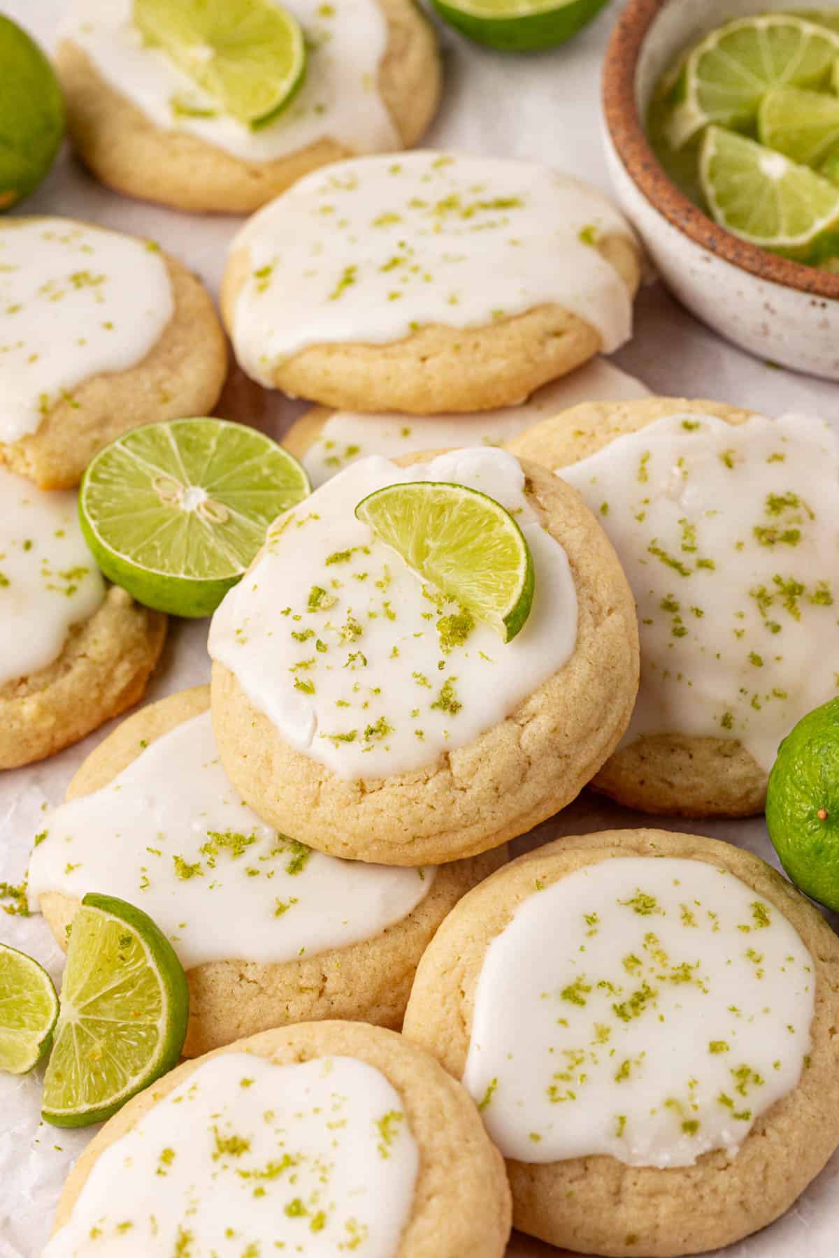 Easy Key Lime Cookies Recipe (with lime glaze!)