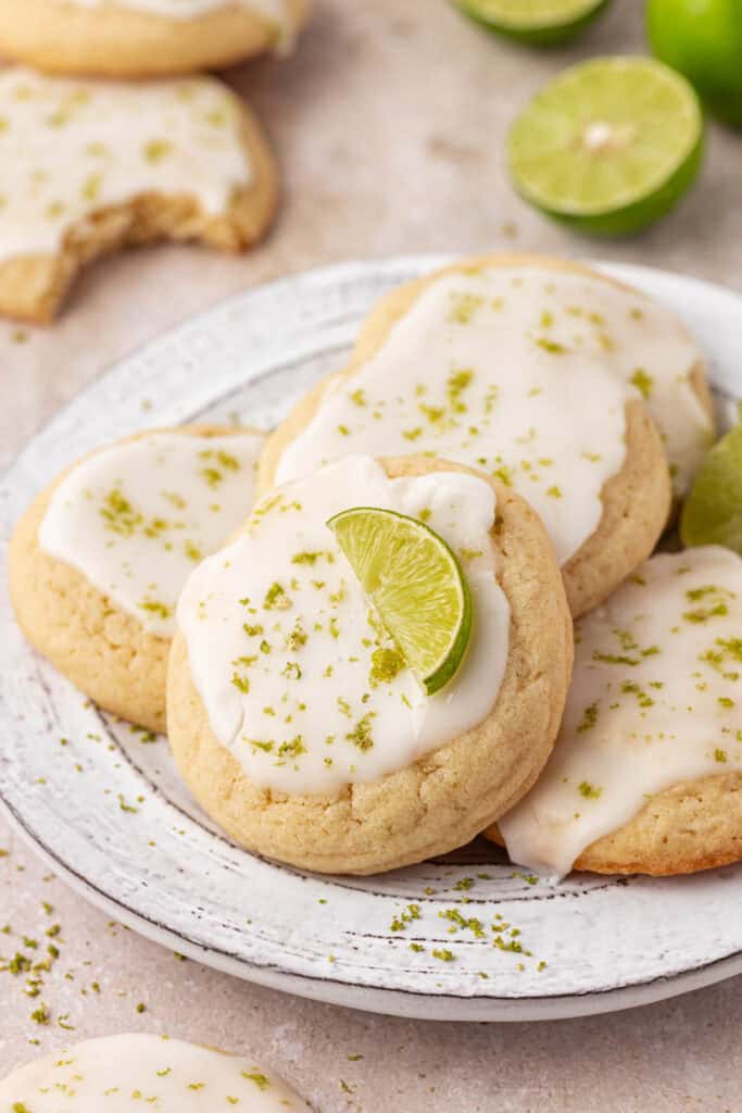 Easy Key Lime Cookies Recipe (with lime glaze!)