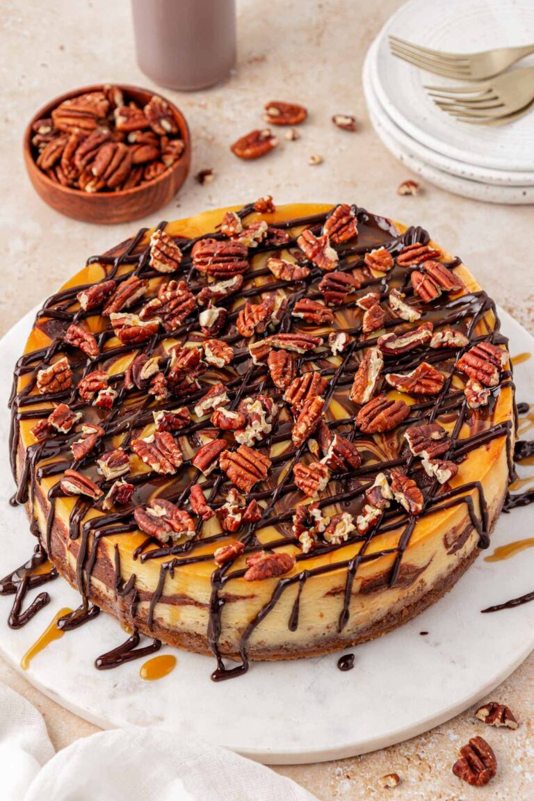 Homemade Caramel Turtle Cheesecake Recipe