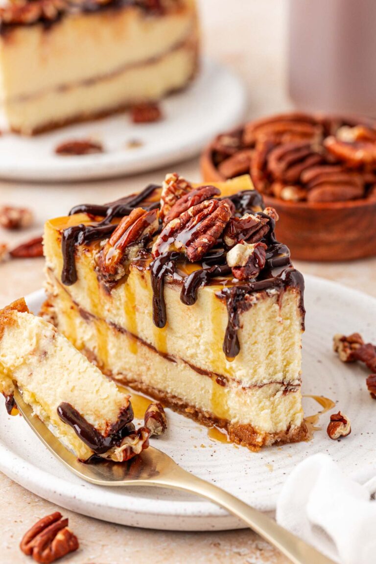 Homemade Caramel Turtle Cheesecake Recipe
