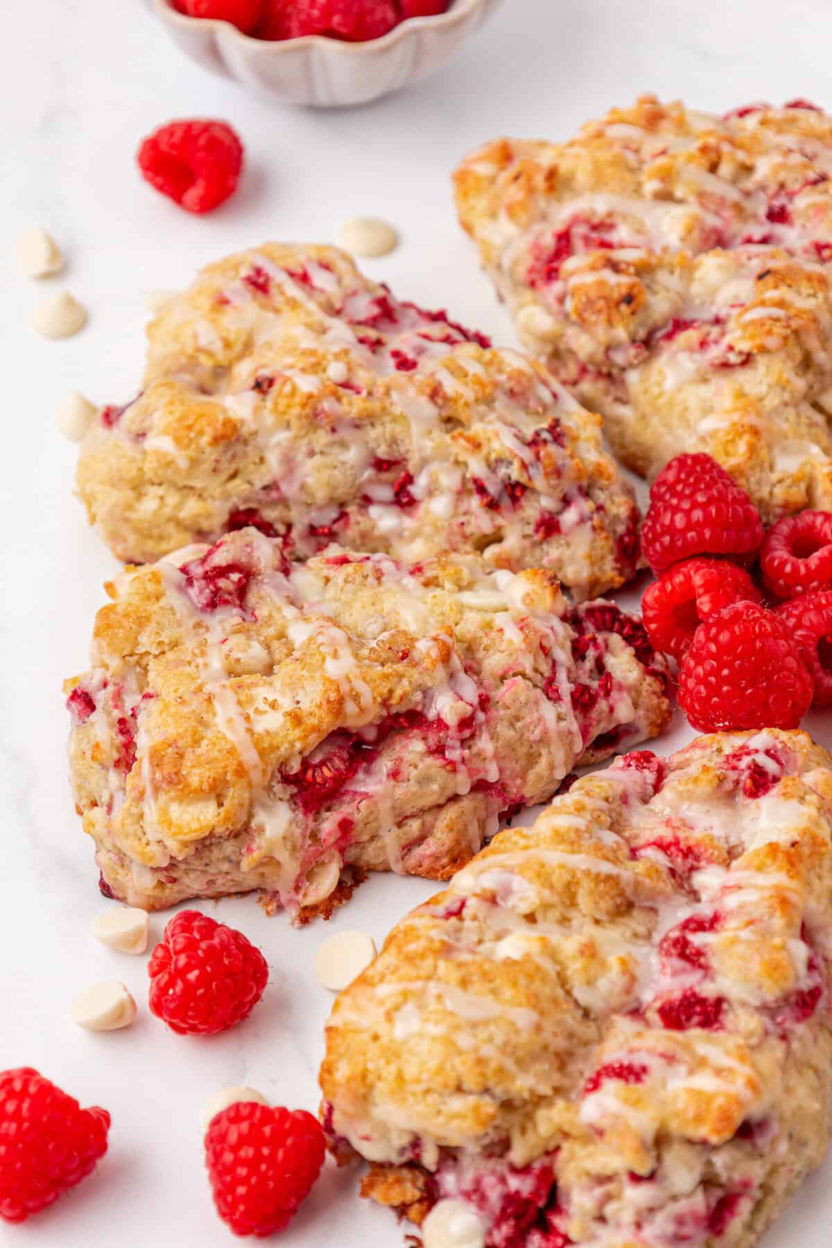 Easy White Chocolate Raspberry Scones Recipe