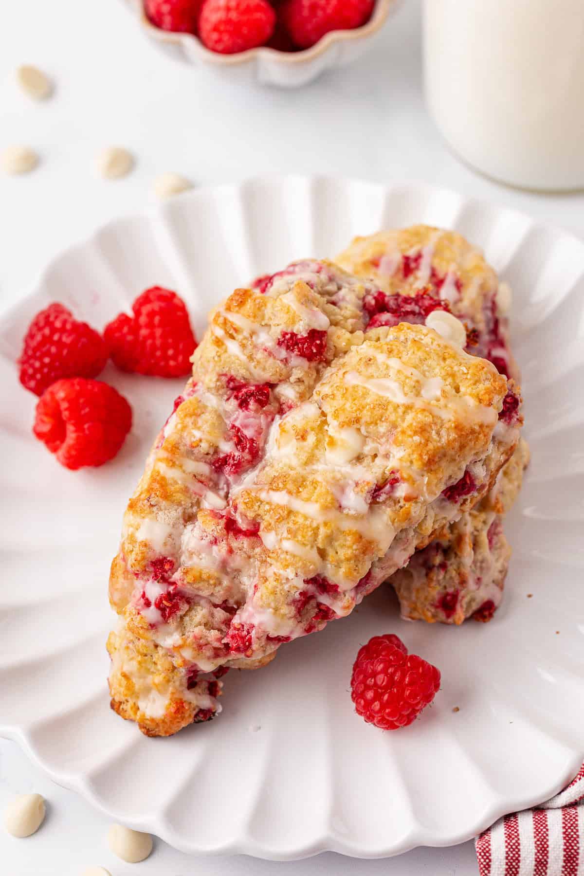 Easy White Chocolate Raspberry Scones Recipe