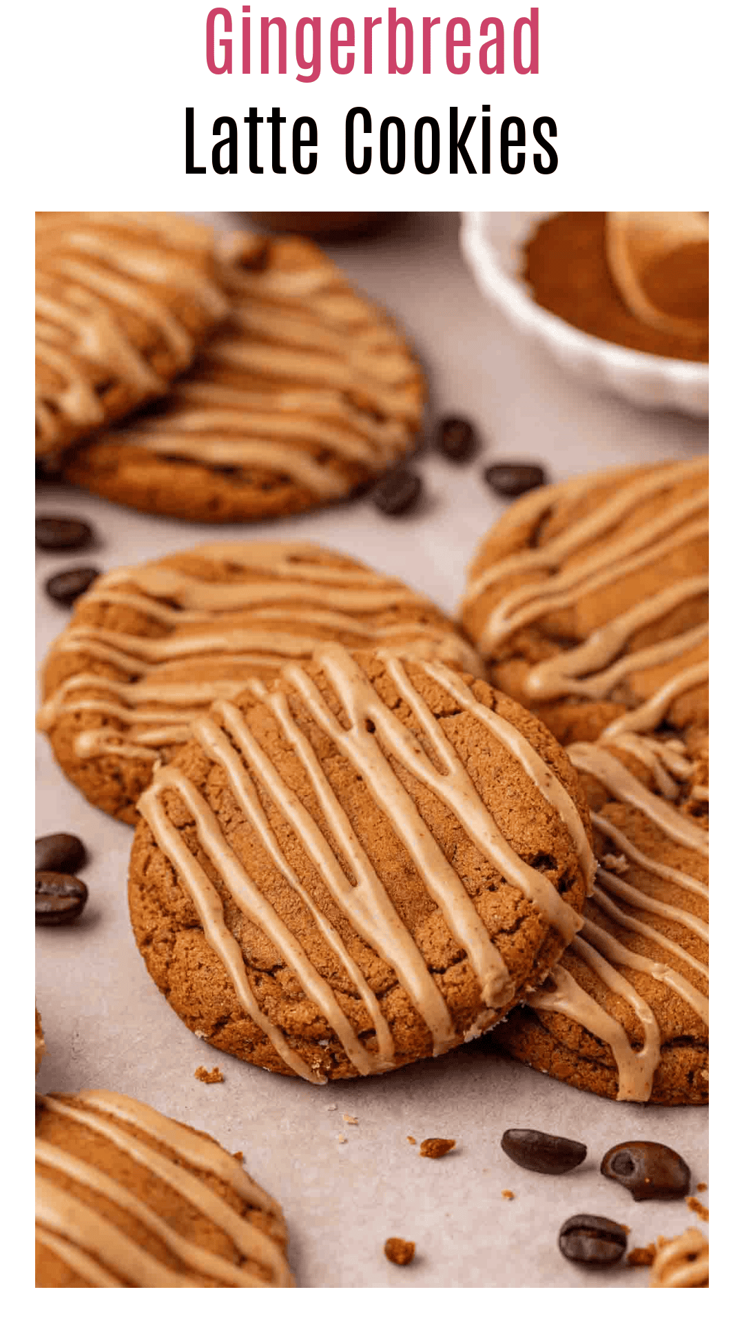 Gingerbread Latte Cookies (with espresso icing!)