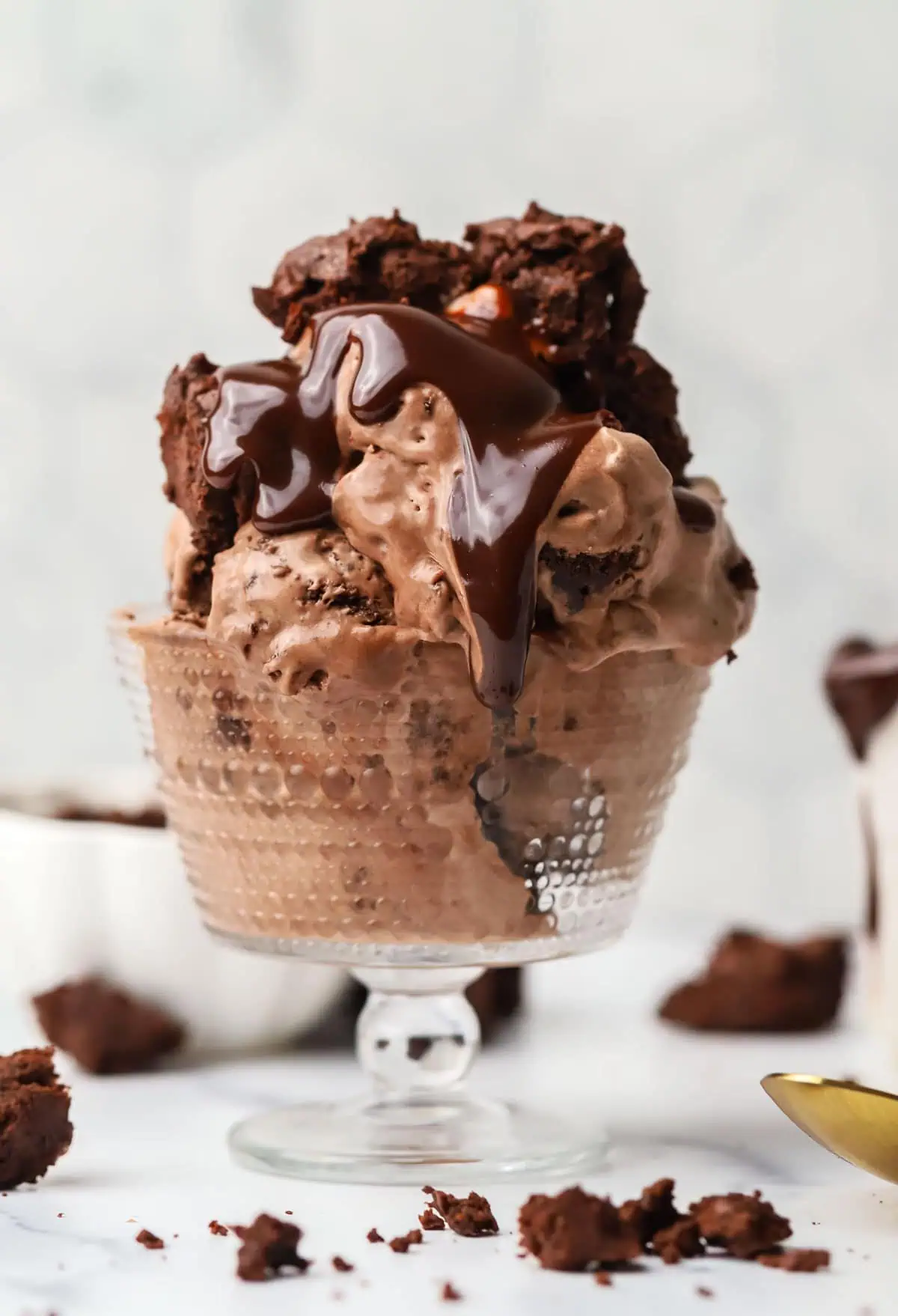Chocolate Fudge Brownie Ice Cream (No Churn!)
